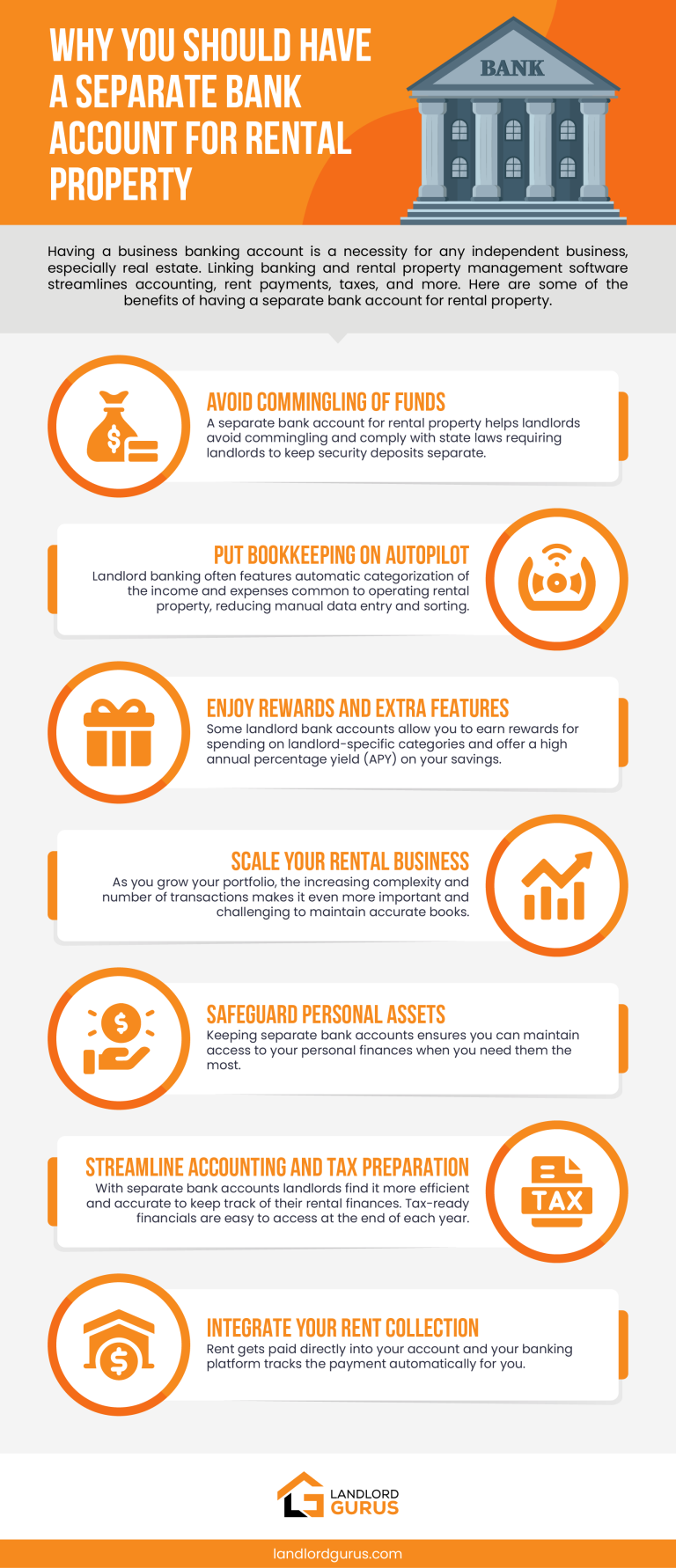 7 Reasons to Have a Separate Bank Account for Rental Property (Infographic)